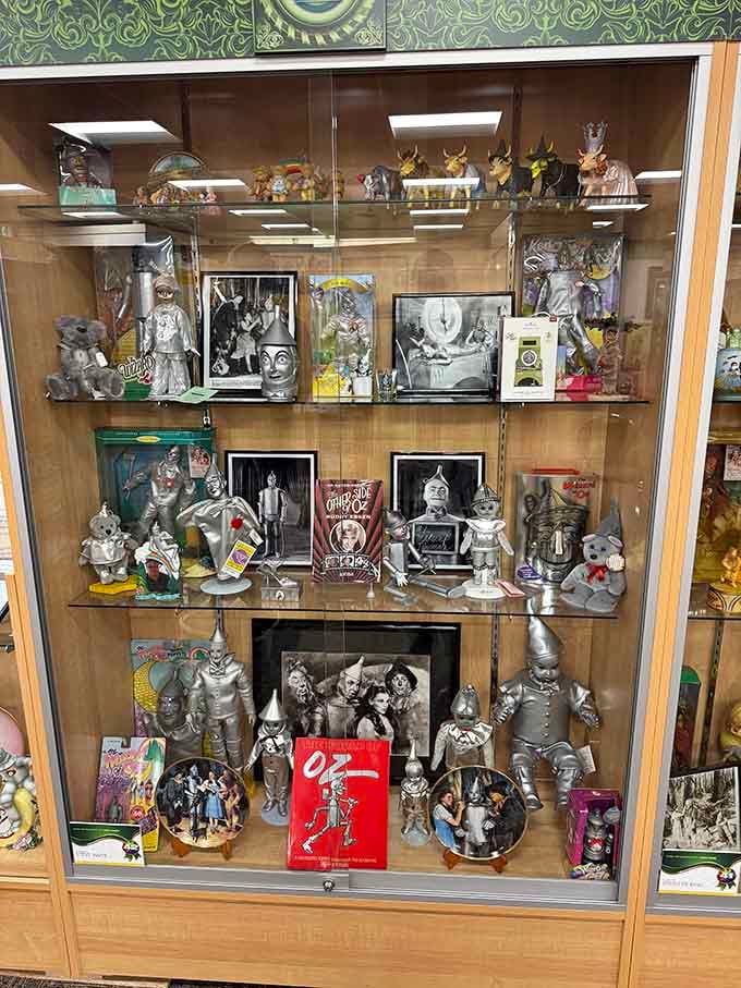 Tin Man figurines in every size and style, each one searching for the heart they had all along.