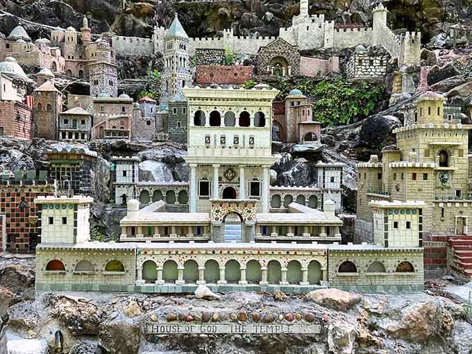 The House of God temple sprawls across its hillside perch, a colorful testament to one man's vision and patience.