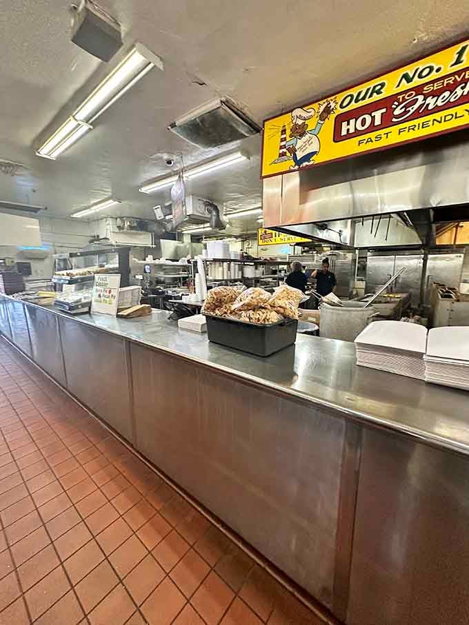 Behind the scenes where the magic happens, and by magic we mean mountains of delicious food.