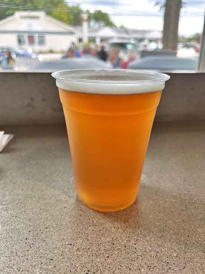 Nothing complements seafood like a cold beer with a view. This amber companion is the perfect sidekick to your Maine seafood adventure.