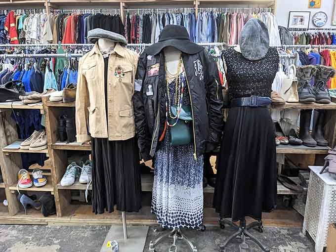 Mannequins dressed better than most of us on Monday mornings showcase the eclectic fashion finds waiting for their next runway&mdash;your hallway.