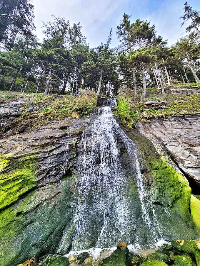 Blumenthal Falls cascades down moss-covered rock like nature's own version of a spa water feature &ndash; just significantly more impressive.