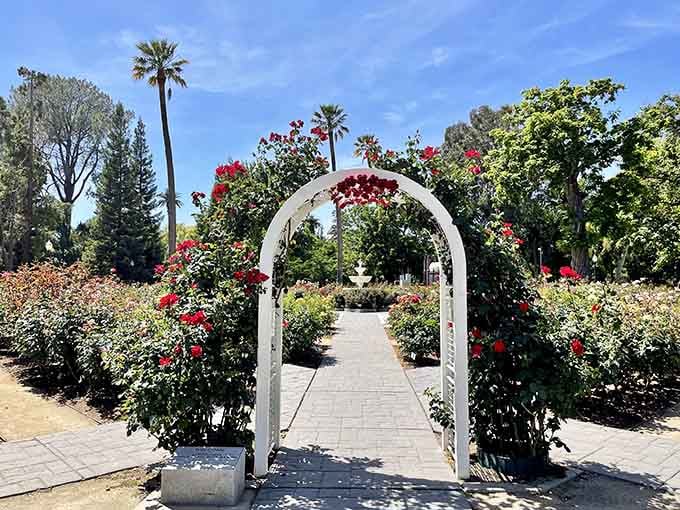 Yet another gorgeous archway proving this garden has more romantic spots than a Nicholas Sparks movie.