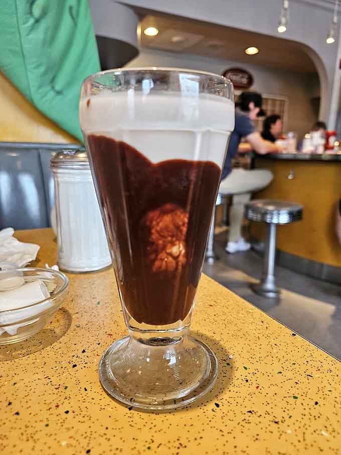 A chocolate egg cream&mdash;no eggs, minimal cream, maximum nostalgia. This frothy delight is the unofficial beverage of deli aficionados everywhere.