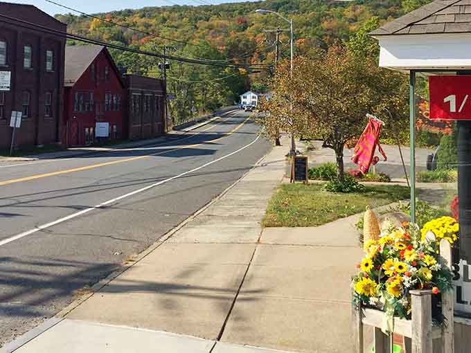 Streets that slope upward toward tree-covered hills make you understand why people painted landscapes before Instagram existed.