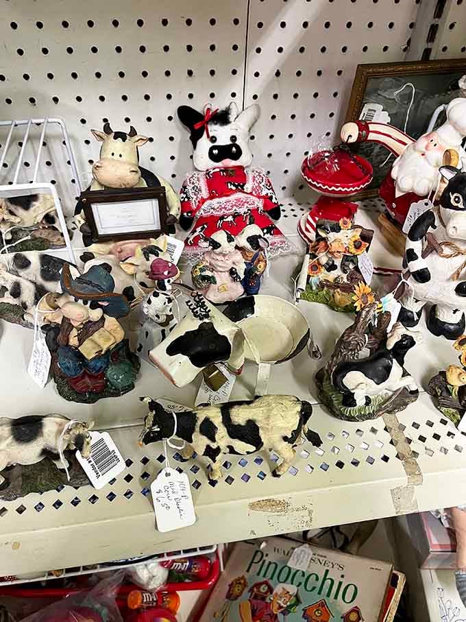 Cow figurines in every style imaginable prove that Wisconsin takes its dairy heritage seriously, even in decorative form.