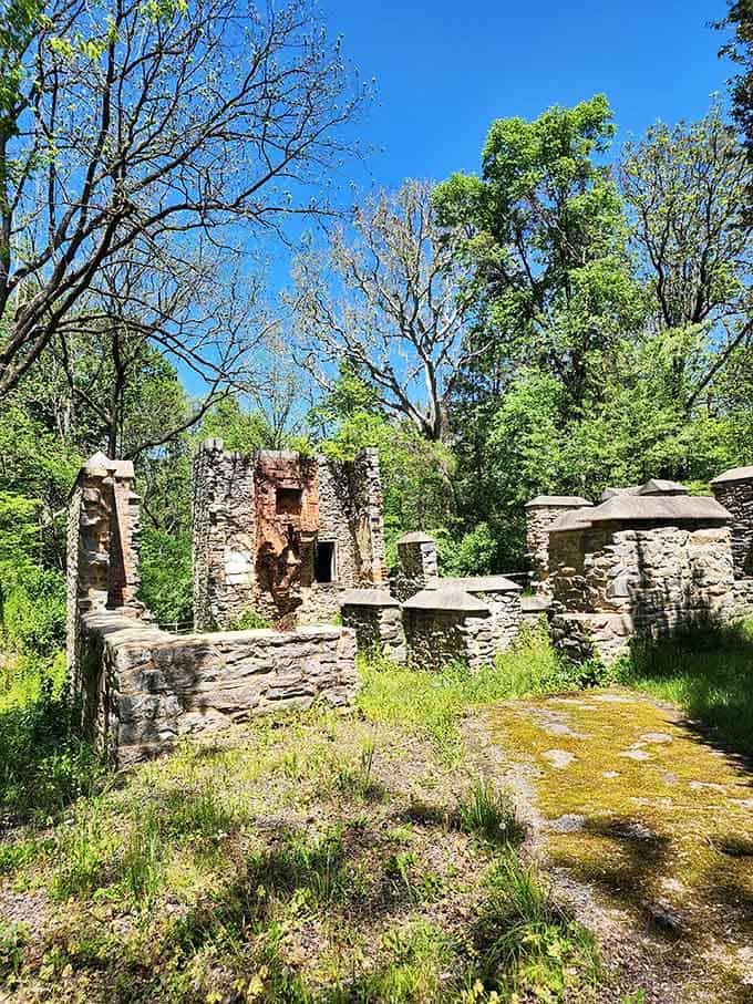 Stone ruins whisper tales of the past, standing as silent witnesses to generations of mountain history.