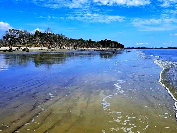 When the water mirrors the sky, you're basically standing between two paintings at once.