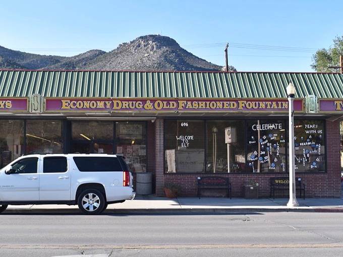 Economy Drug's Old Fashioned Fountain is where prescriptions meet milkshakes. This isn't just a pharmacy&mdash;it's a time portal disguised as a storefront on Ely's main drag.