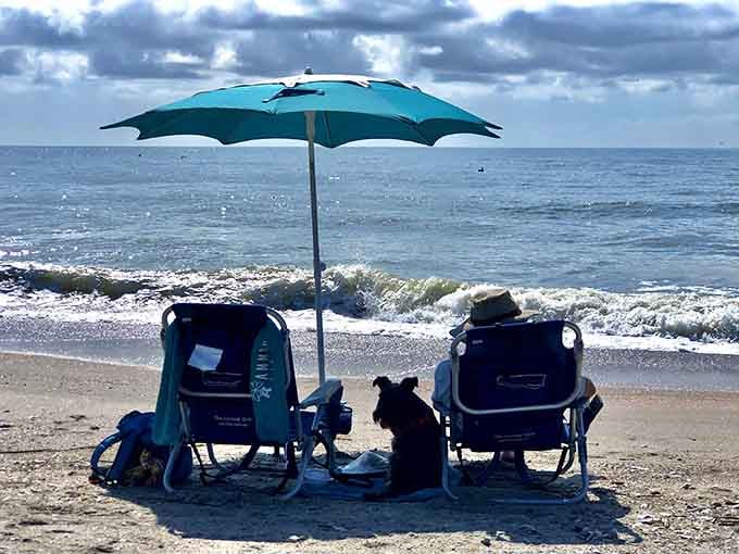 Two chairs, one umbrella, and an ocean view that makes you wonder why you don't do this more often.