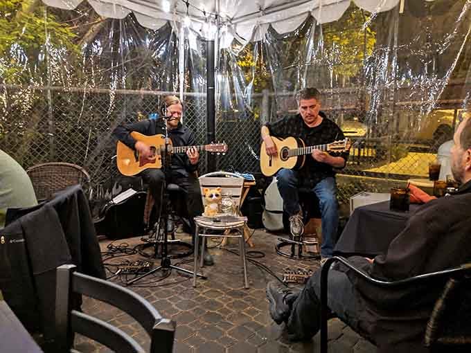 Live acoustic music transforms dinner into an experience, making El Gato Azul more than just another restaurant visit.