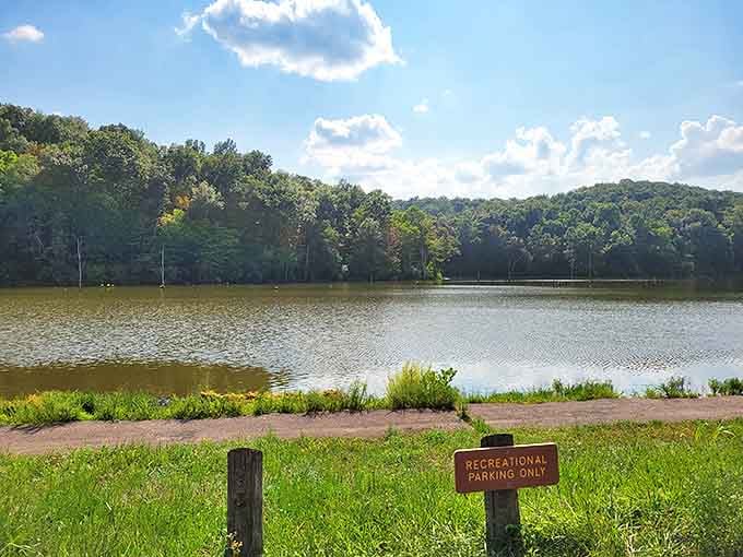 Elk Fork Lake mirrors the surrounding forest like nature's own Instagram filter. The still waters invite contemplation&mdash;or perhaps an afternoon of casting for dinner.