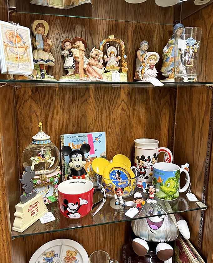Disney collectibles and vintage dolls create a nostalgic wonderland that'll melt even the coldest hearts.