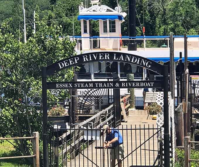 Deep River Landing is where your train journey transforms into a riverboat adventure without any complicated transfers required.