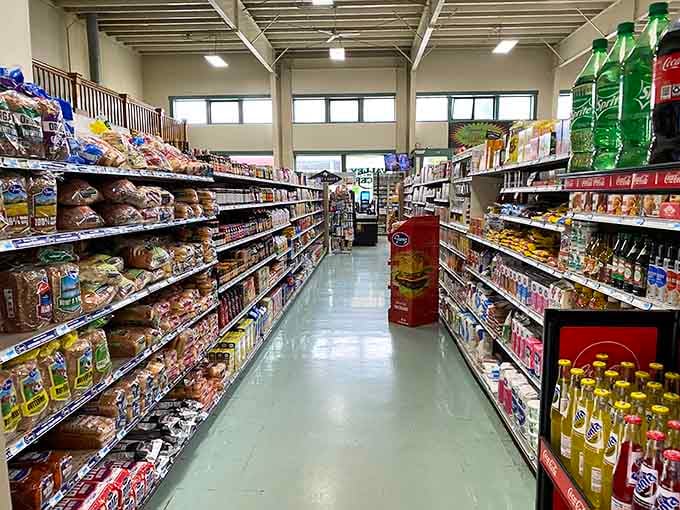 A proper small-town grocery where you can actually find what you need without hiking three miles.