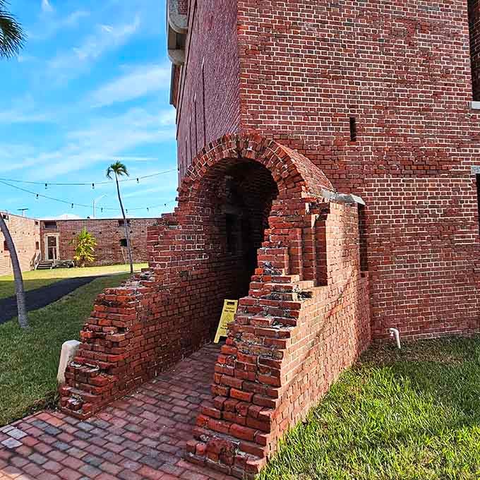 Even the fort's damaged sections tell stories, with weathered bricks revealing layers of history and possibly a few lingering spirits.