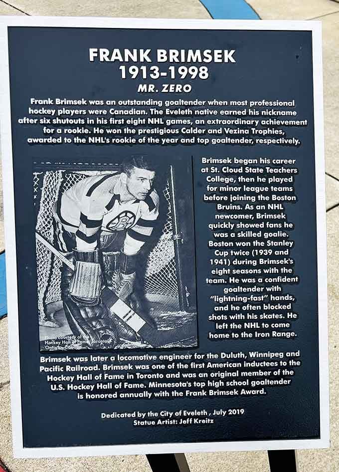 10. frank brimsek commemorative plaque