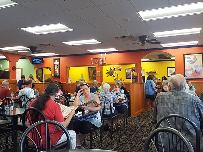 A dining room filled with happy customers proves that word-of-mouth still beats any marketing campaign money can buy.