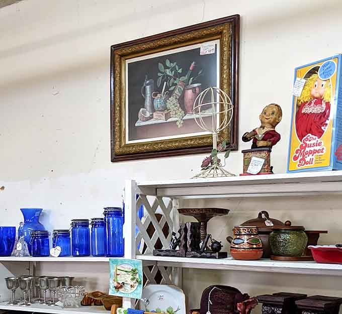 From vintage artwork to collectible dolls, the walls showcase decades of style and memories worth preserving.