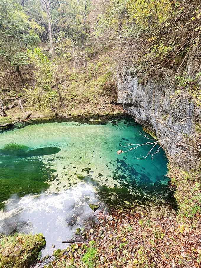 That impossibly blue-green spring water looks Photoshopped but tastes like the real deal, trust me.