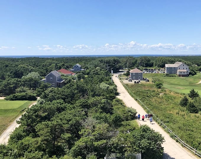 From the tower, the view reveals why this spot became crucial for guiding ships through treacherous waters.