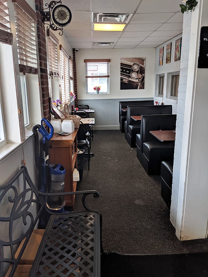 The waiting area at Lou Roc's&mdash;where anticipation builds and strangers become temporary allies in the quest for breakfast glory.