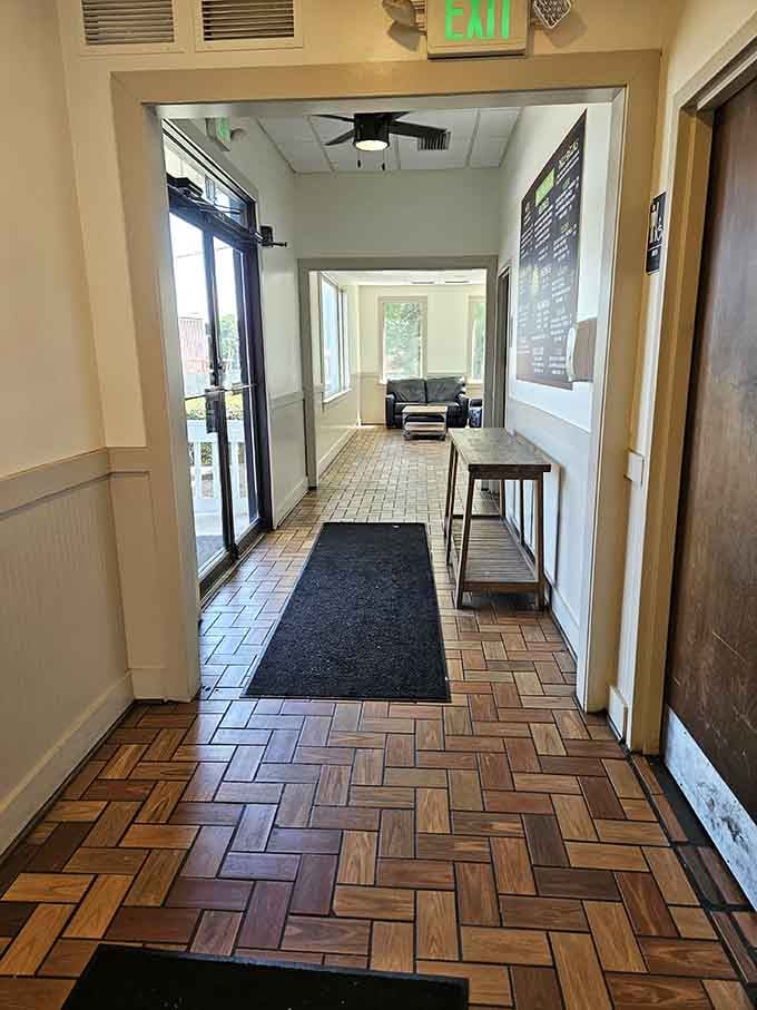 The entrance hallway&mdash;where anticipation builds with each step, like the culinary equivalent of walking toward the pearly gates.