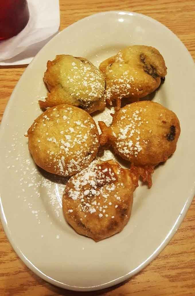 Deep-fried Oreos dusted with powdered sugar, because apparently cookies needed to get even more indulgent and delicious.