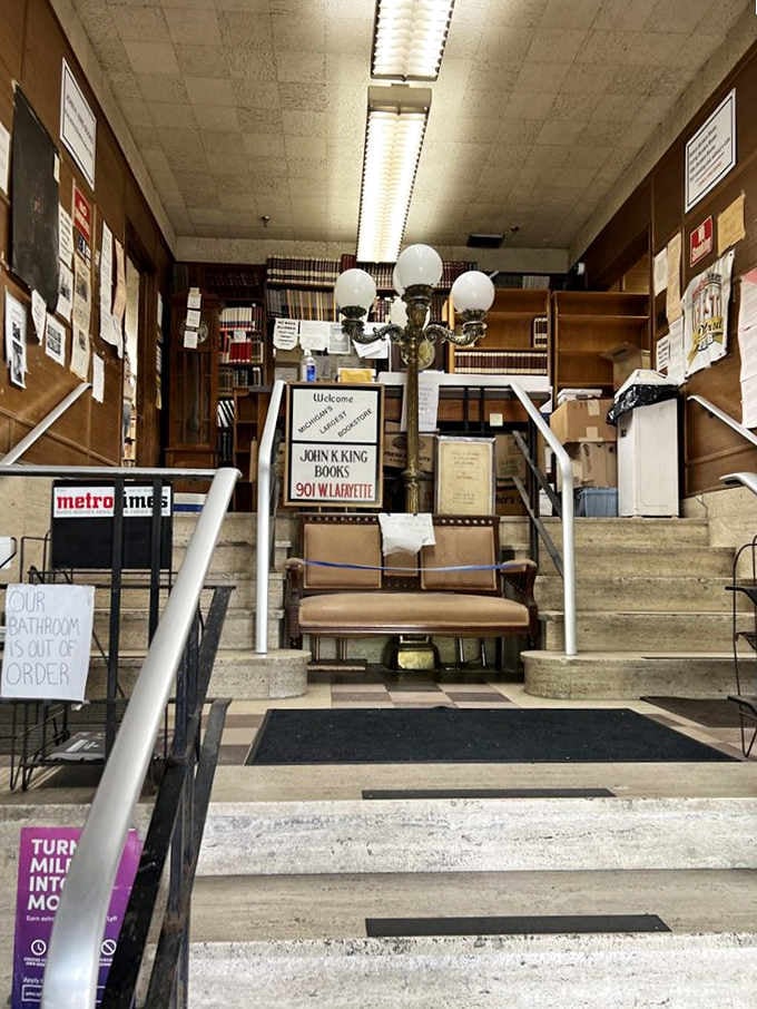 Those stairs lead to more books&mdash;because apparently four floors of literature is just the right amount of excess.