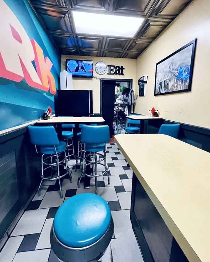 Where vintage meets vibrant&mdash;checkered floors, chrome stools, and that unmistakable "let's eat!" energy.