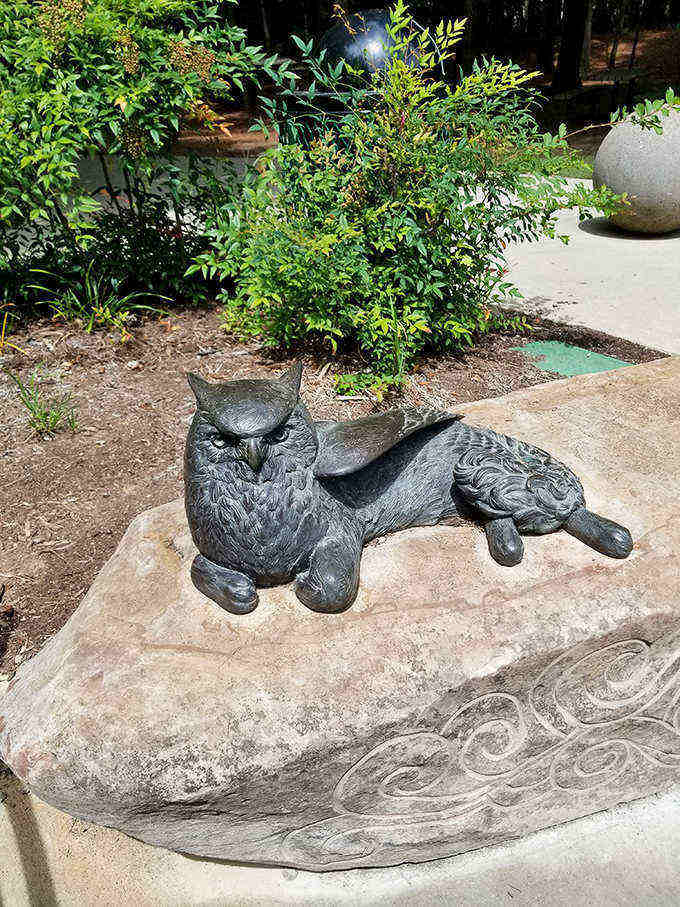 Whimsical sculptures add character throughout the park, giving kids unexpected discoveries around every corner and delighting curious explorers.