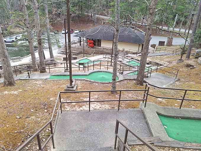 Mini golf nestled in the mountains, because sometimes you need a break from all that natural beauty overload.