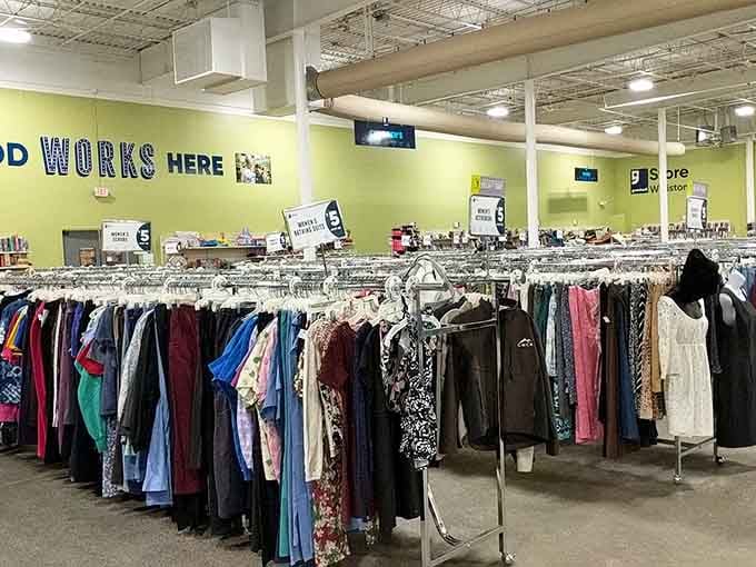 Rack after colorful rack of possibility! The women's section offers everything from casual tees to that perfect interview blazer you didn't know you needed.
