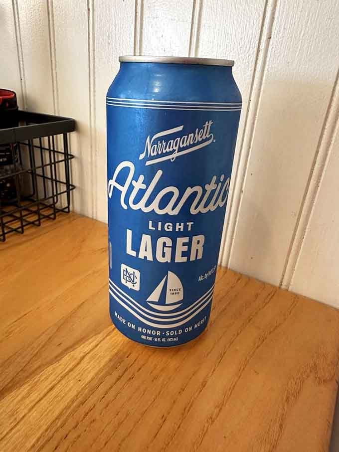 Nothing says "authentic Rhode Island experience" quite like washing down seafood with a cold Narragansett. The official beverage of "I'm on vacation calories."