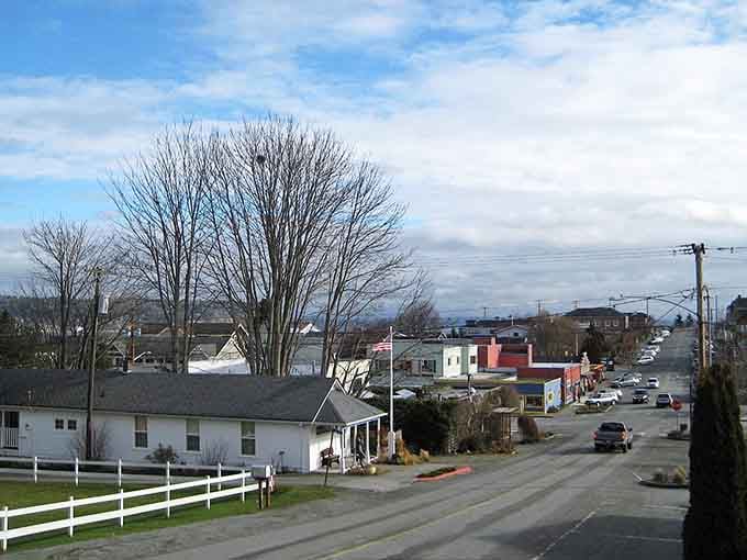 Looking down Langley's main drag toward the water, you can practically feel your blood pressure dropping already.