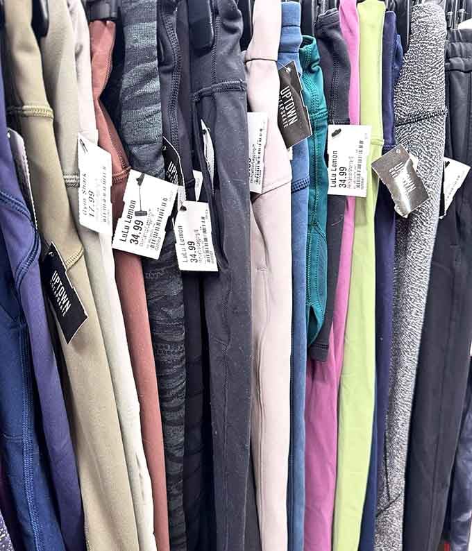 The legging collection spans every color of the Pennsylvania sky, from clear blue morning to dramatic sunset hues.