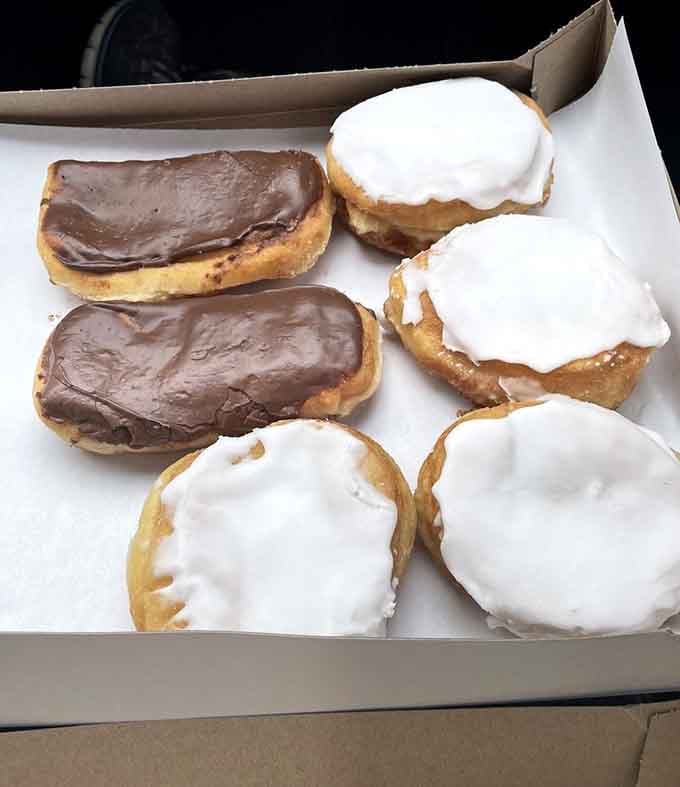 Cream-filled rounds of joy that require strategic eating techniques and possibly a napkin bib for maximum enjoyment and dignity.