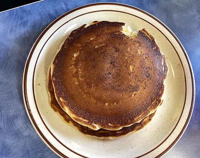 These pancakes are so perfectly golden brown, they look like they studied for the role.