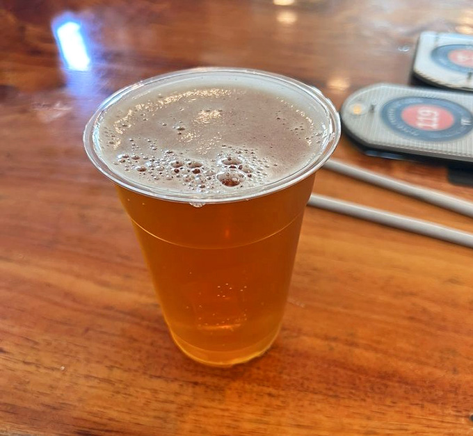 Cold beer after a long climb tastes like victory, friendship, and good life choices.