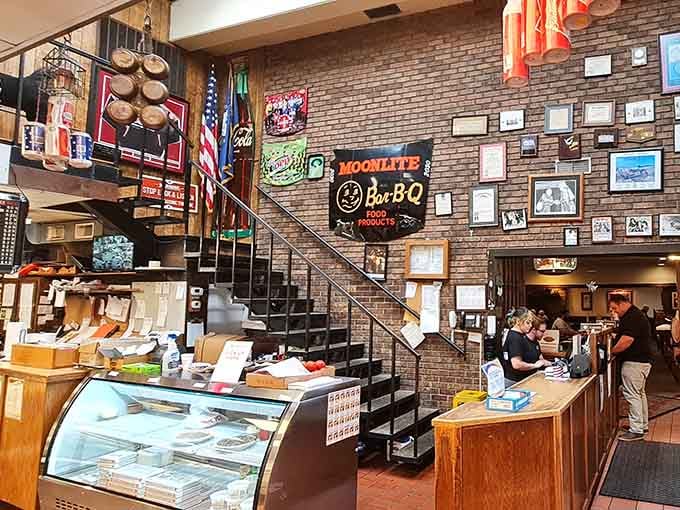 Multiple dining areas mean there's always room for one more hungry soul seeking smoky salvation.