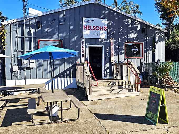 Nelson's unpretentious exterior promises authentic local flavor inside. The kind of place where regulars have their own mugs and newcomers become regulars.