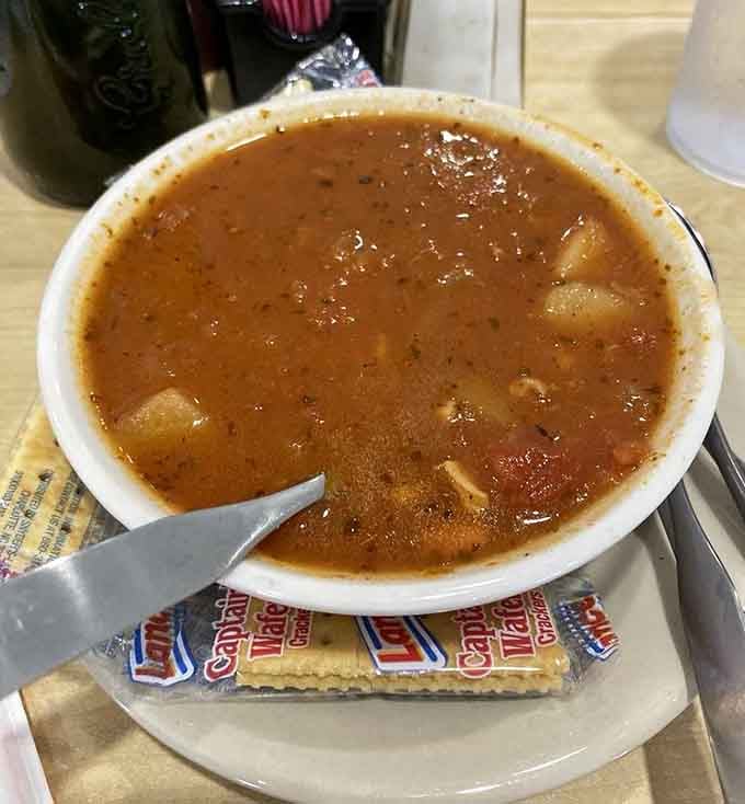 Minorcan clam chowder brings the heat and history of Saint Augustine in every spoonful of goodness.