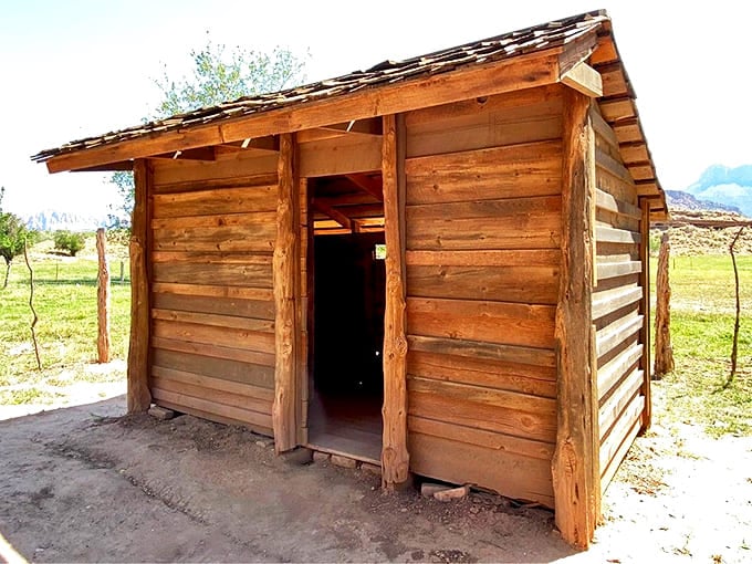 Not exactly a luxury bathroom experience, but this outhouse certainly offered views that today's five-star hotels can't match!