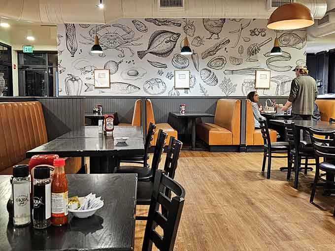 Cozy booths and casual vibes make every meal feel like Sunday dinner with good friends.