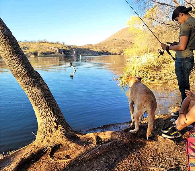 Fishing with your best friend by your side makes even the fishless days feel like you're winning at life.