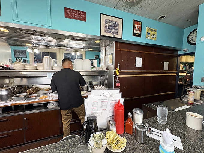 Behind the scenes where breakfast dreams become delicious reality, one perfectly cooked egg at a time.