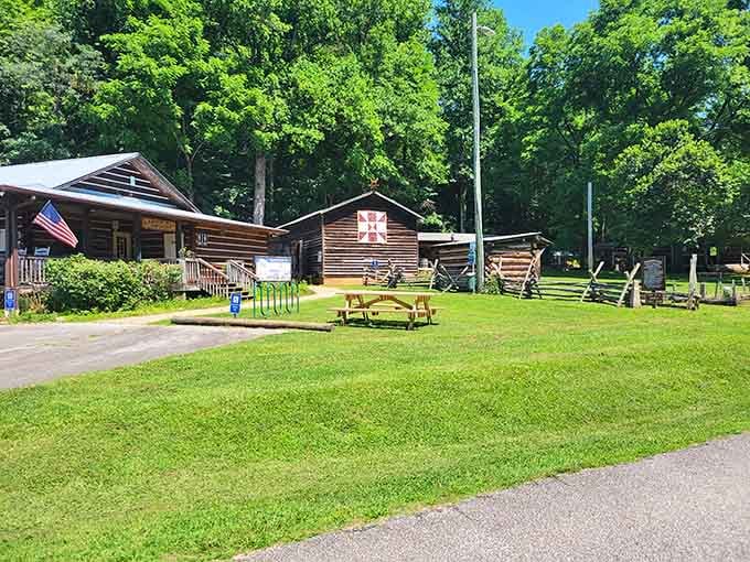 Hagood Mill Historic Site preserves mountain heritage with authentic buildings that transport you back through Carolina history.