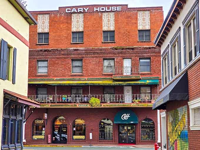 Historic Cary House Hotel stands as a testament to when buildings had character and balconies were actually decorative.
