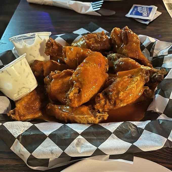Wings glazed to perfection, served with ranch for dipping&mdash;because some traditions are worth maintaining, always and forever.