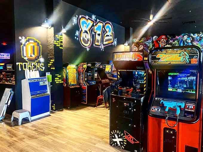Rows of glowing arcades stand ready like soldiers, each one eager to test your reflexes and resolve.